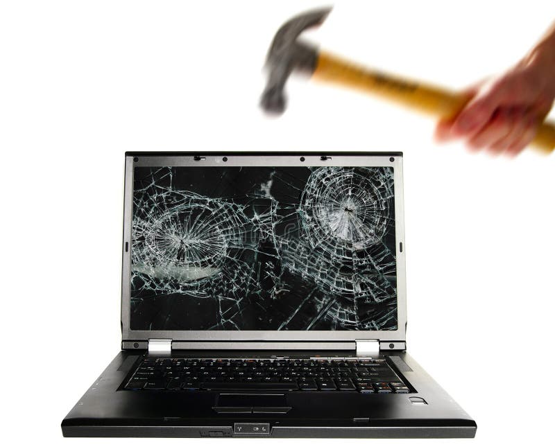 Computer smash stock image. Image of computer, laptop - 58258185