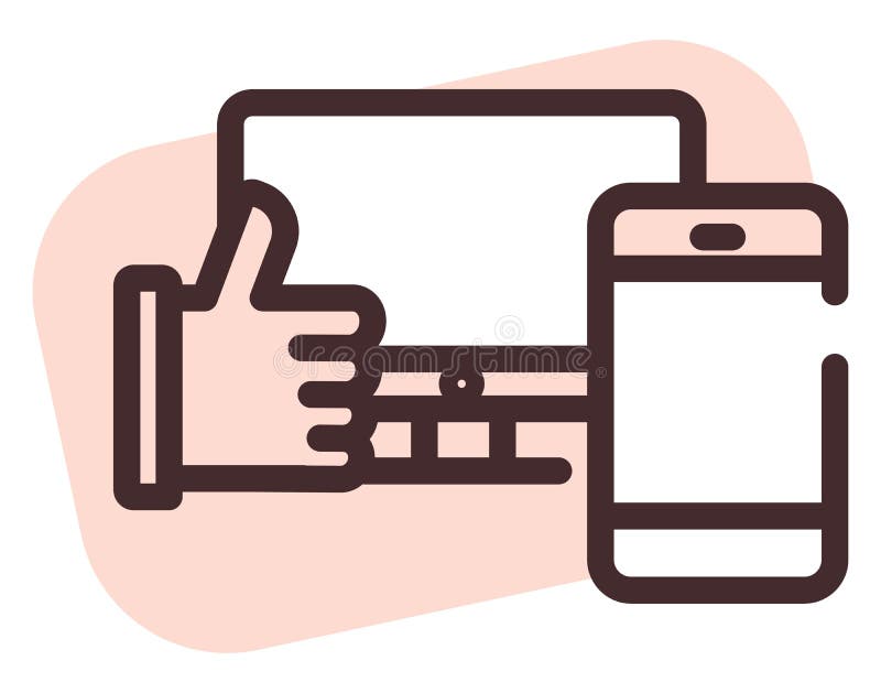 Computer with Social Media Symbols Stock Vector - Illustration of ...