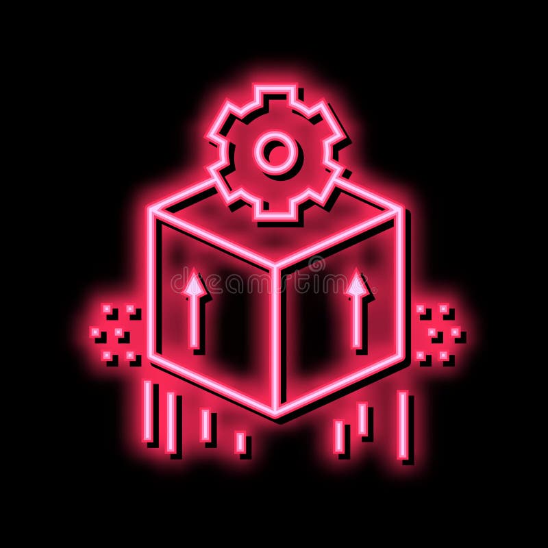 Computer Soft Development Neon Glow Icon Illustration Stock Vector ...