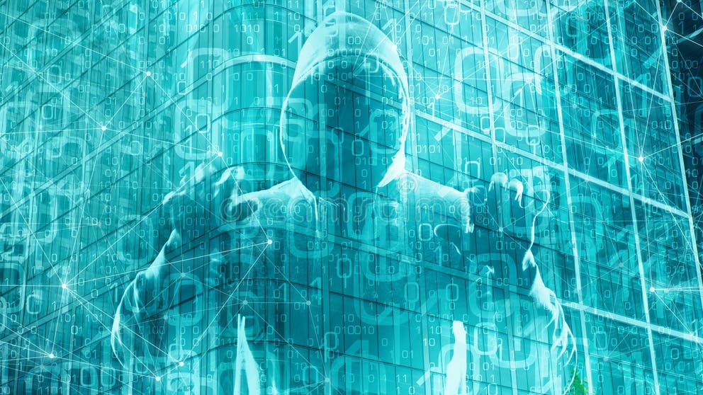 Computer Software Abstract Background, Computer Binary Code Stream Stock Illustration ...