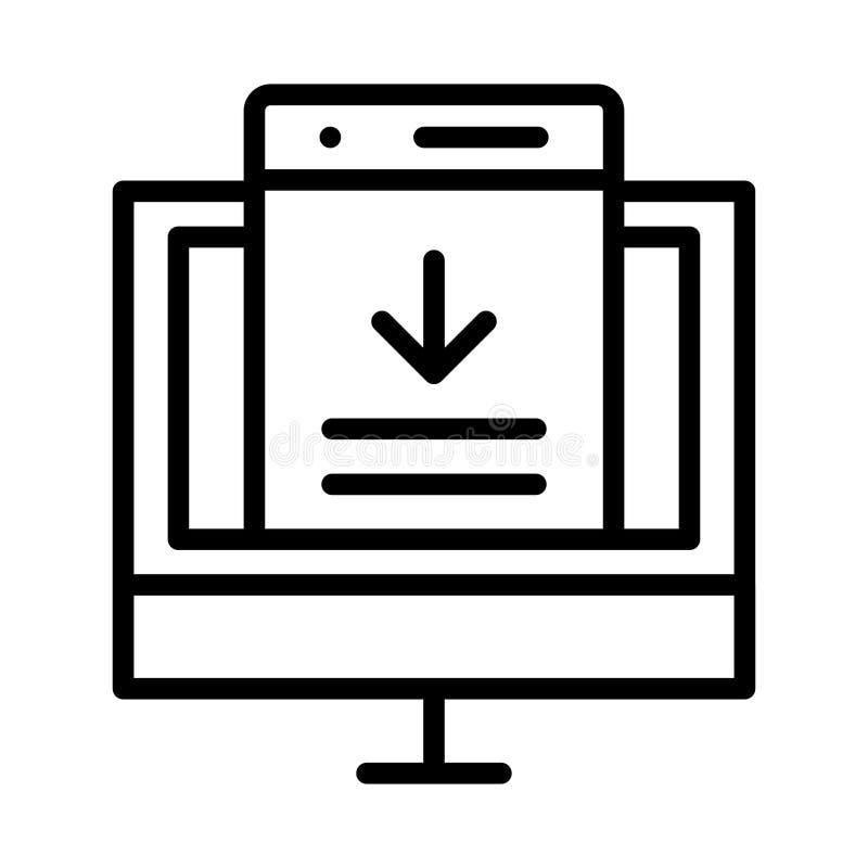 Computer Software Downloading Isolated Vector Icon Which Can Easily ...