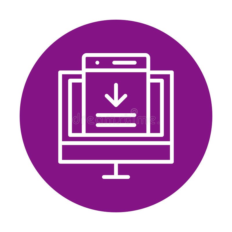 Computer Software Downloading Isolated Vector Icon Which Can Easily ...