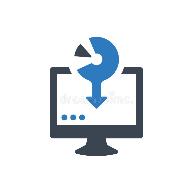 Computer Software Install Icon Stock Vector - Illustration of monitor ...