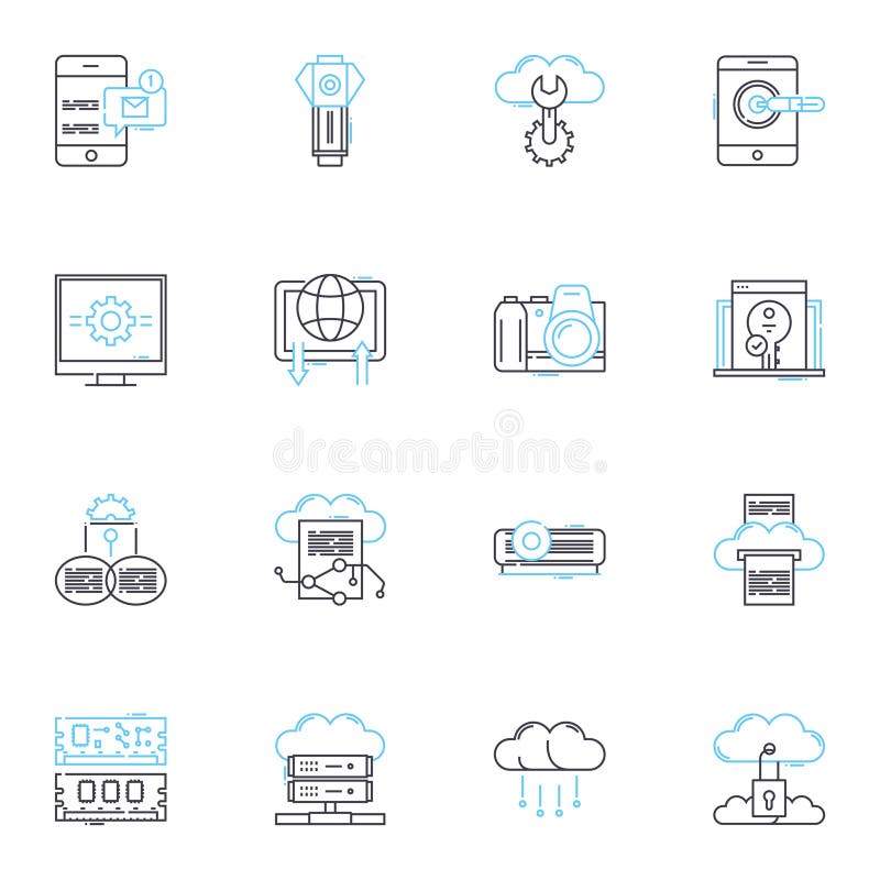 Programming Coding Linear Icons Set Syntax Algorithms Debugging Variables Loops Functions 8217