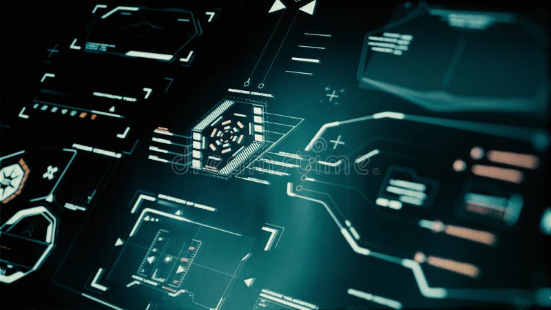 Computer Software Panel, Radar GPS Navigation Screen Display Stock ...