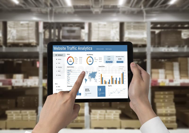 Computer Software for Website Traffic Analytics Data on Computer Screen ...