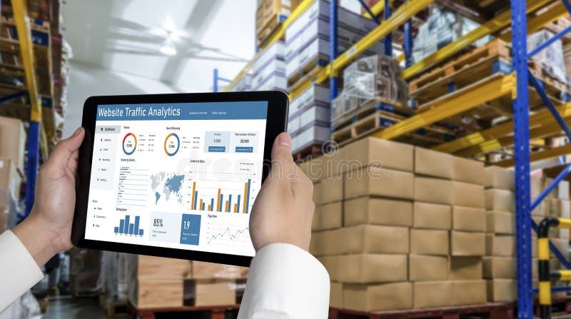 Computer Software for Website Traffic Analytics Data on Computer Screen ...