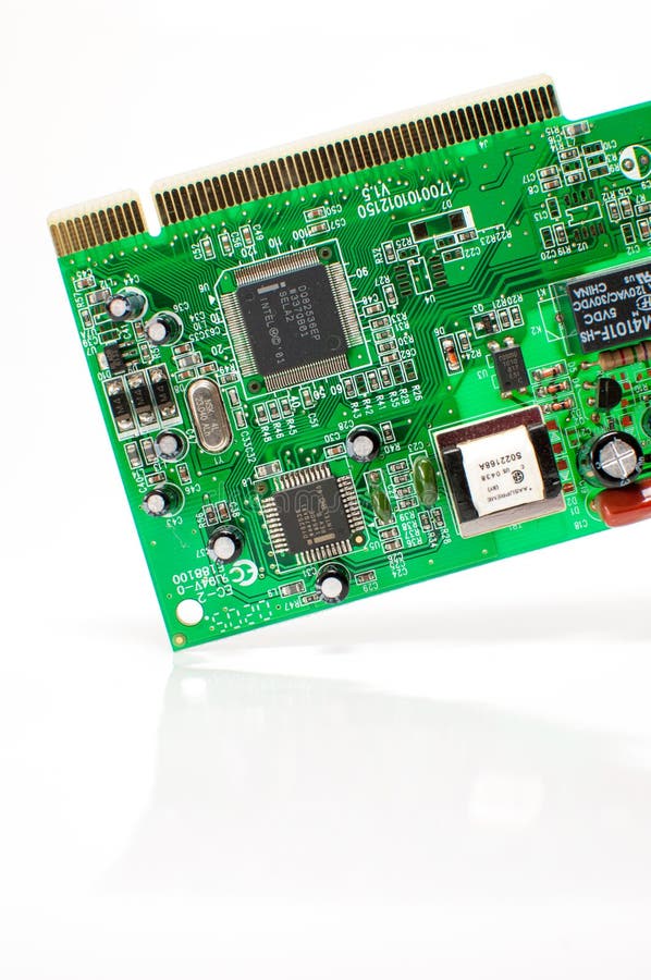 Computer Sound Card and USB Hub Isolated on White Stock Image - Image ...