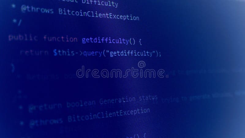 Programming Code Running Down a Computer Screen Terminal Stock Video ...