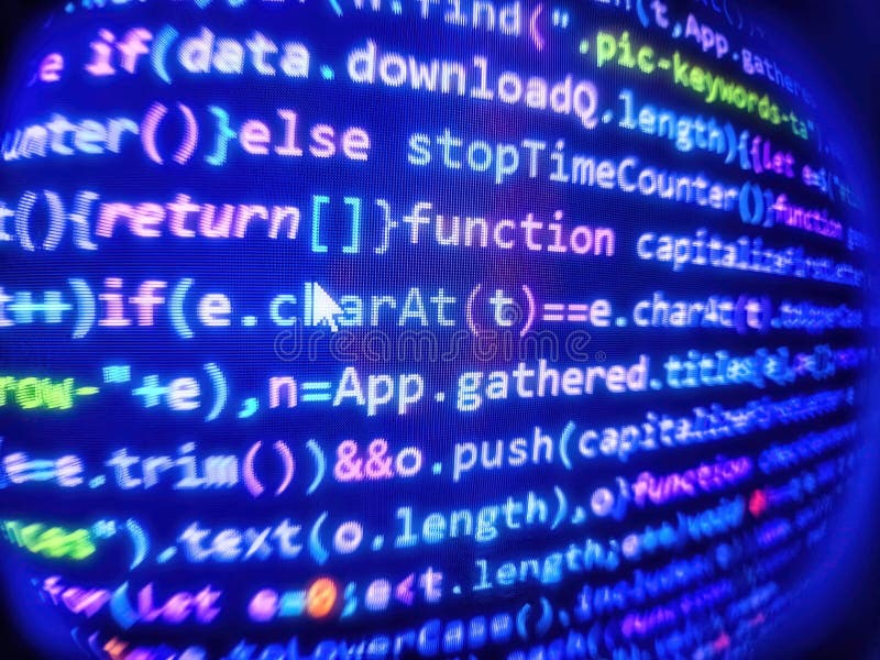 Computer Source Code Programmer Script Developer Screen Of Web Developing Javascript Code