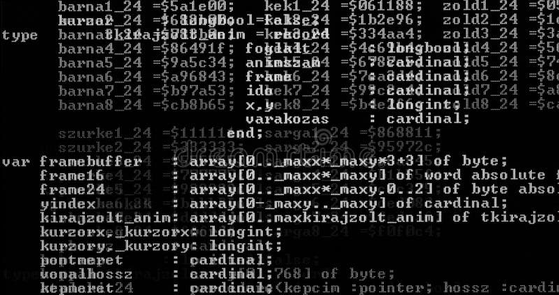 Computer Code Running on Screen Stock Footage - Video of instruction, running: 390370974