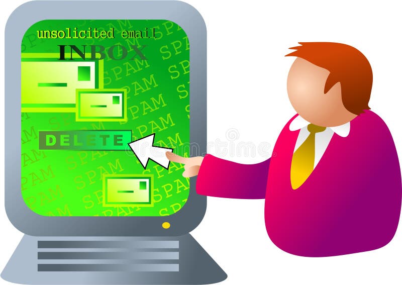 Computer spam stock illustration. Illustration of email - 365798