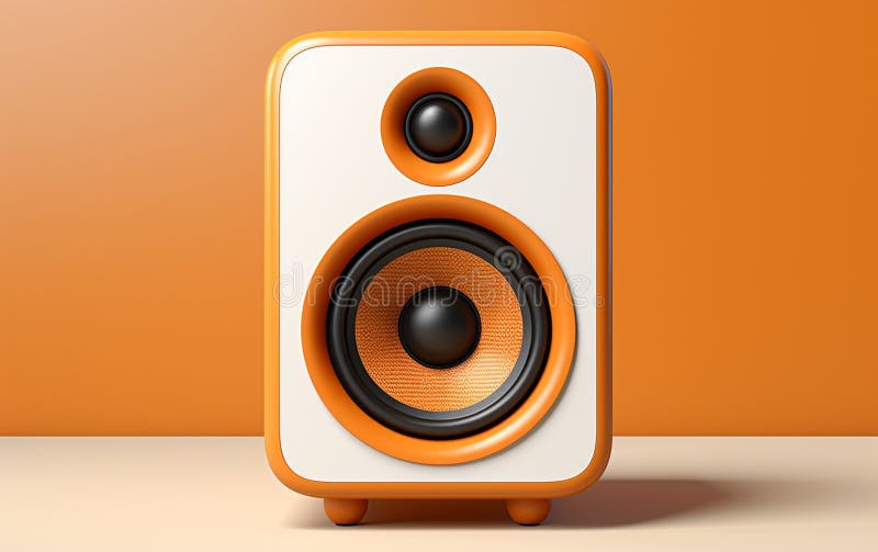 Computer Speaker Against White Backdrop -Generative Ai Stock Image ...