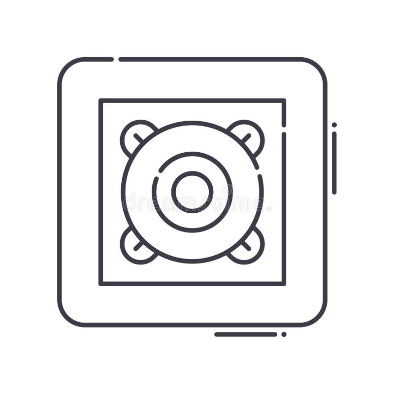 Computer Speaker Icon, Linear Isolated Illustration, Thin Line Vector ...