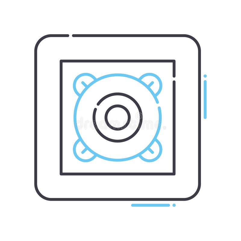 Computer Speaker Line Icon, Outline Symbol, Vector Illustration ...