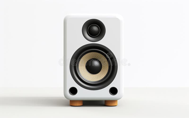 Computer Speaker on Plain White -Generative Ai Stock Image - Image of ...