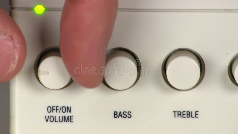 Volume knob adjustment 3 stock footage. Video of knob - 346703518