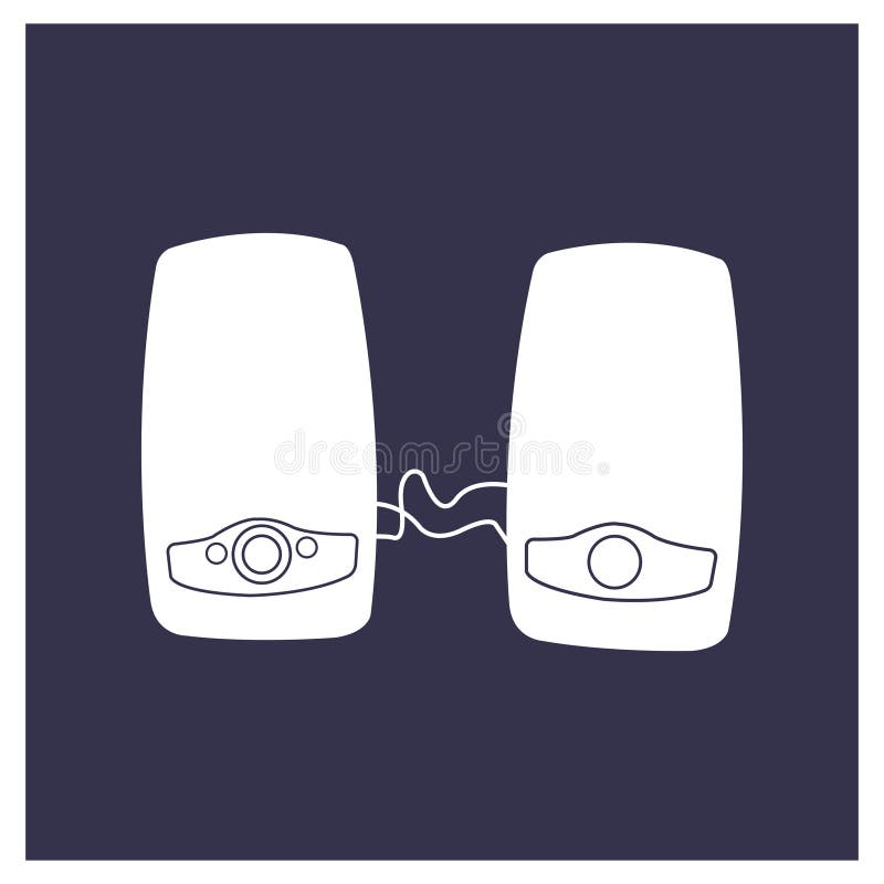 Computer Speakers Icon Design Stock Vector - Illustration of system ...