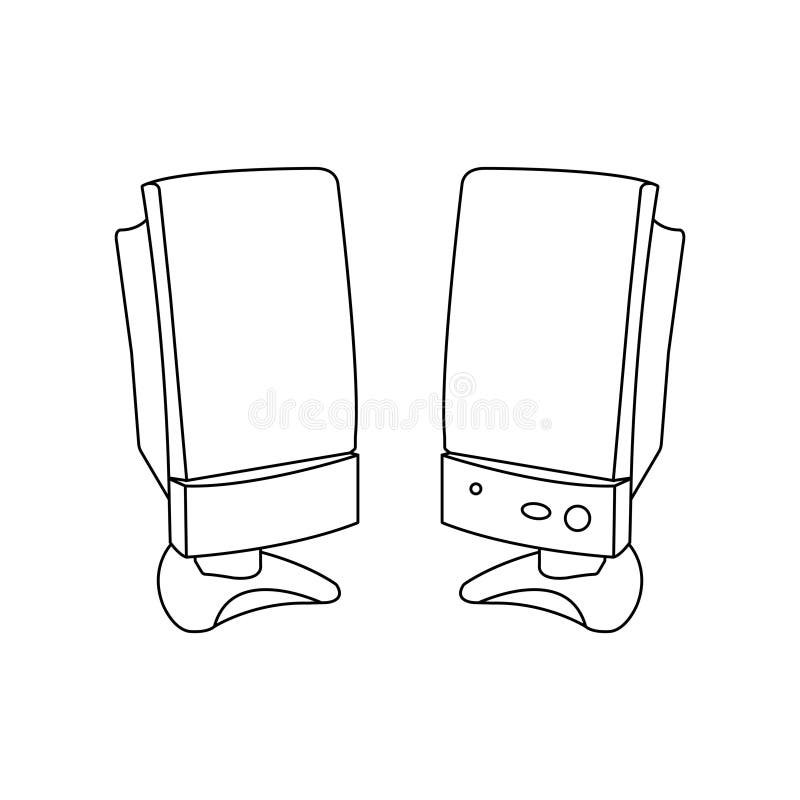 Computer Speakers Icon Design Stock Vector - Illustration of loud ...
