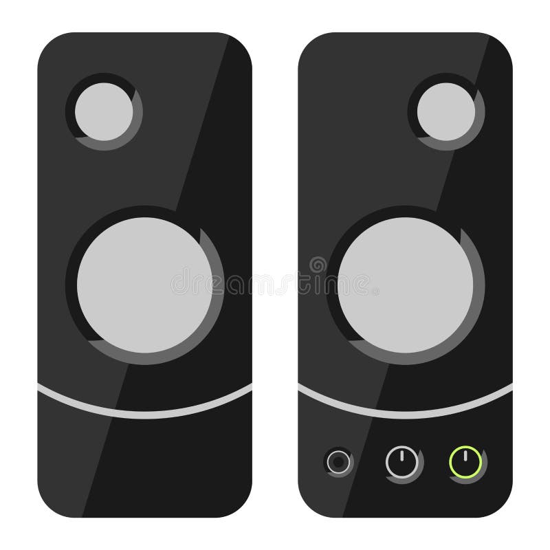 Computer speakers vector. stock vector. Illustration of music - 78439940