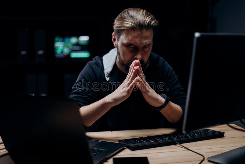 Computer Specialist Hacking Servers Stock Photo - Image of privacy ...