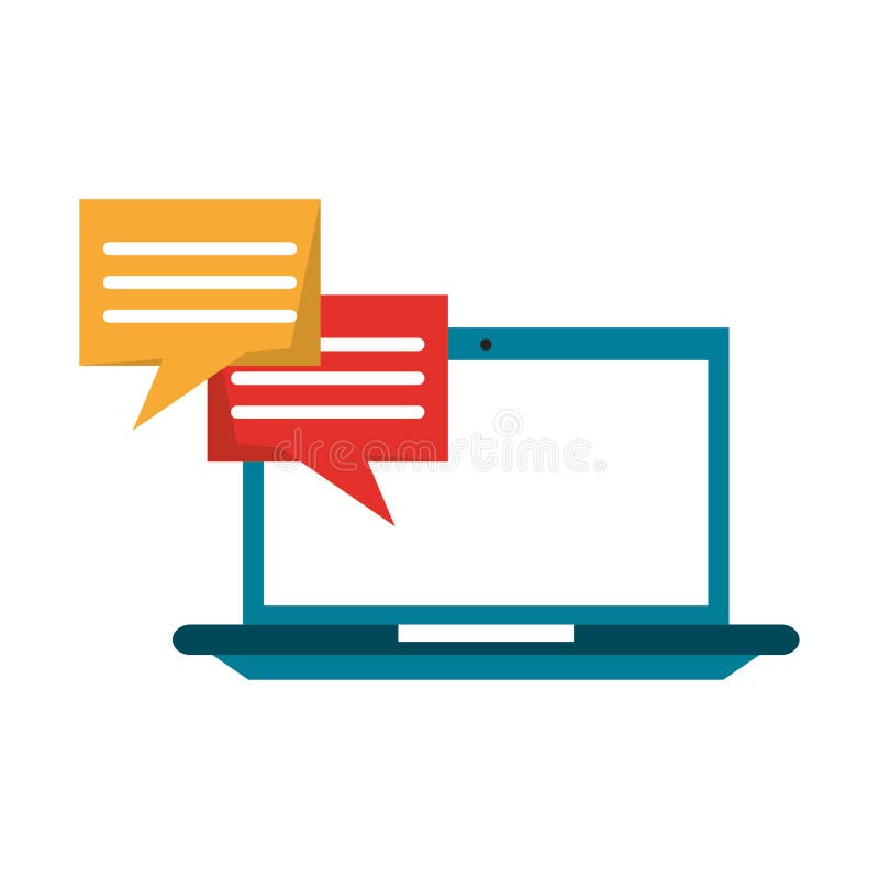 Computer and speech bubble stock vector. Illustration of banner - 146218069