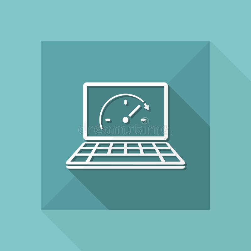 Computer Speed Upgrade - Vector Flat Icon Stock Vector - Illustration ...