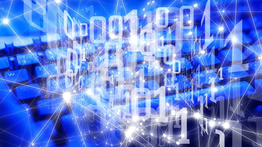 Computer Spy Cyber Crime, Dots and Lines Graphic Stock Photo - Image of ...