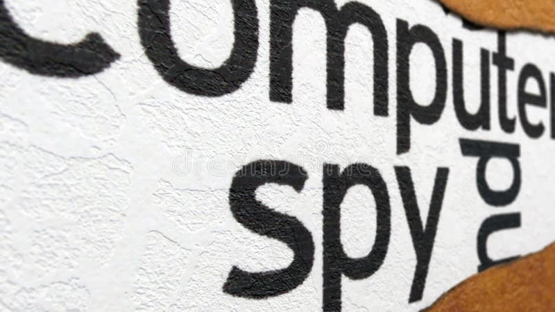 Computer Spy Text on Torn Paper Stock Footage - Video of idea, high ...
