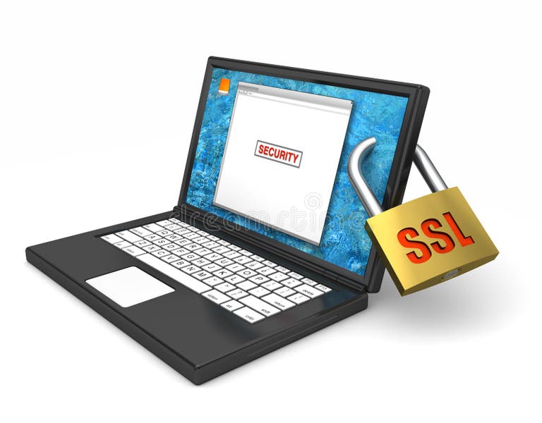 Computer SSL Security stock illustration. Illustration of brass - 14116887