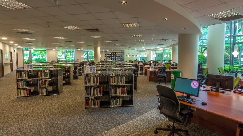 Computer Station at the University Library Timelapse Hyperlapse with ...