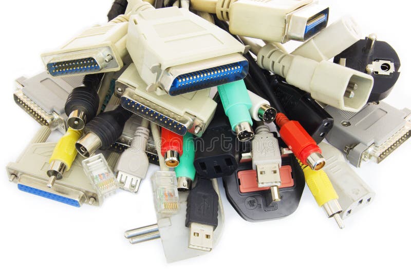 Computer-Stecker stockbild. Bild von seilzug, netz, vernetzung - 46158923