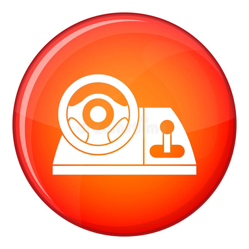 Computer Steering Wheel Icon Digital Blue Stock Vector - Illustration ...