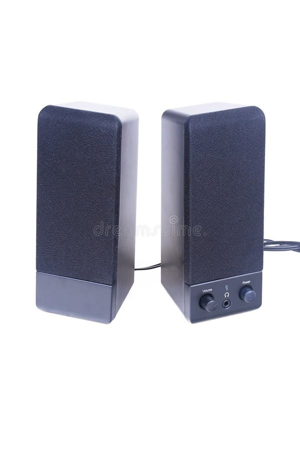 Computer stereo speakers stock image. Image of black - 11643019