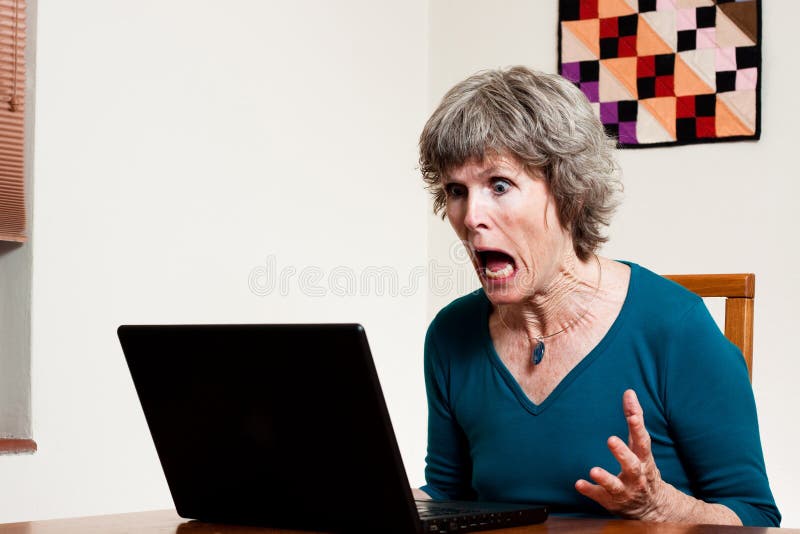 Computer stress stock image. Image of pensioner, disaster - 11161973