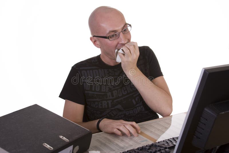 Computer Stress stock image. Image of computer, disaster - 24650917