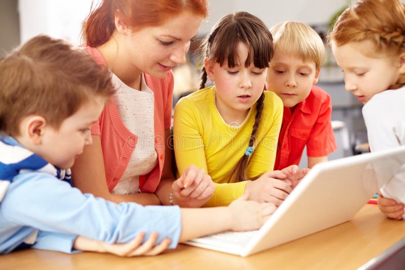 Computer study stock photo. Image of learning, teacher - 78543534