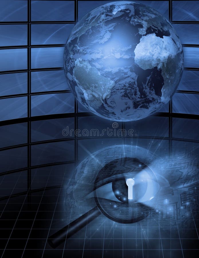 Computer-Recherche Und Sicherheit Stock Abbildung - Illustration von ...