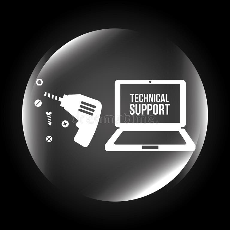 Computer support stock vector. Illustration of symbol - 50892445