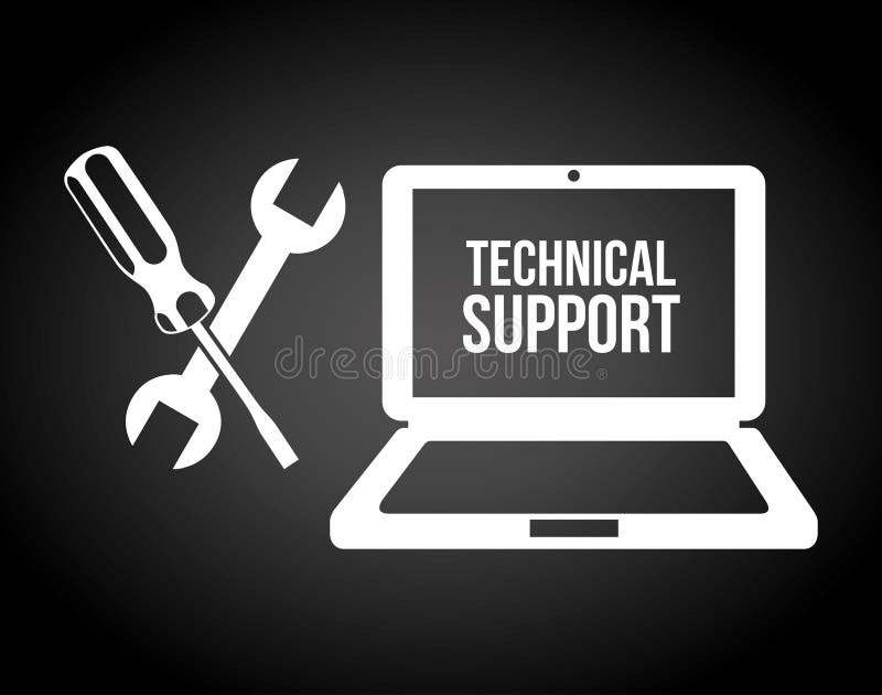 Computer support stock vector. Illustration of technology - 50892521