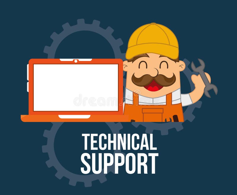Computer support icons stock illustration. Illustration of repair - 6479884