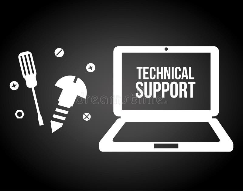 Computer support stock vector. Illustration of technician - 50892754