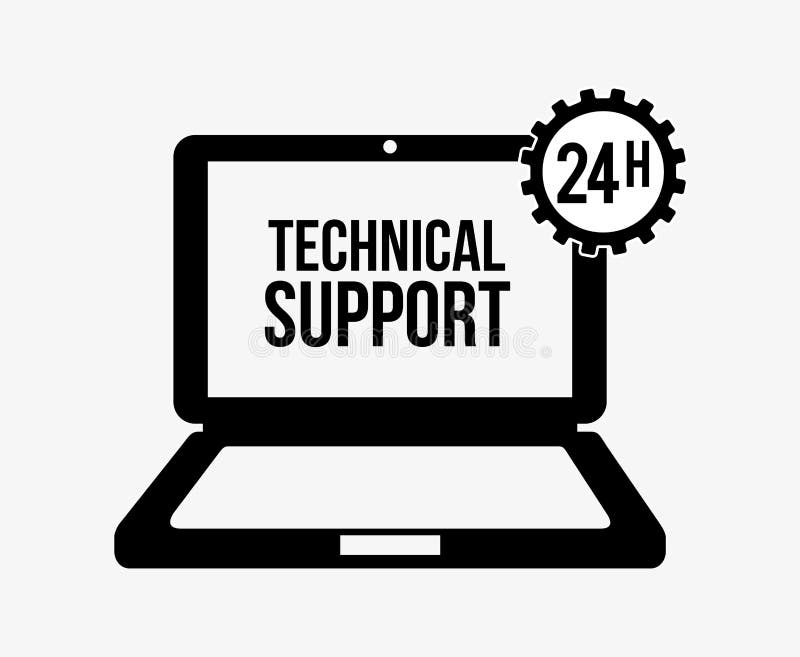 Computer support stock vector. Illustration of sign, icon - 50892407