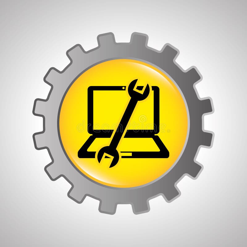 Computer support stock vector. Illustration of simple - 50892822