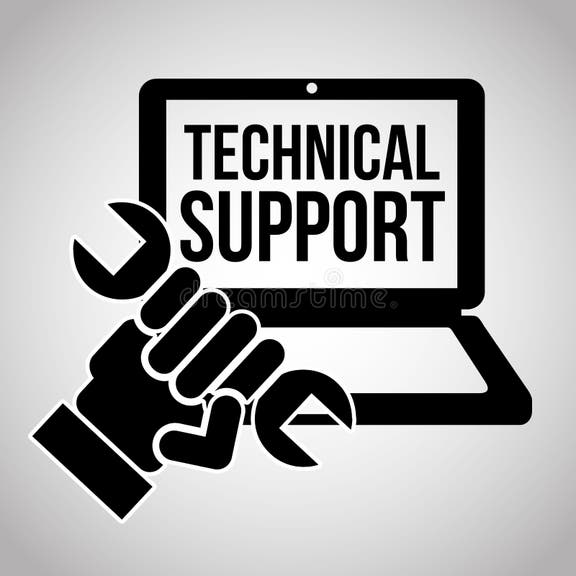 Computer support stock vector. Illustration of simple - 50892822