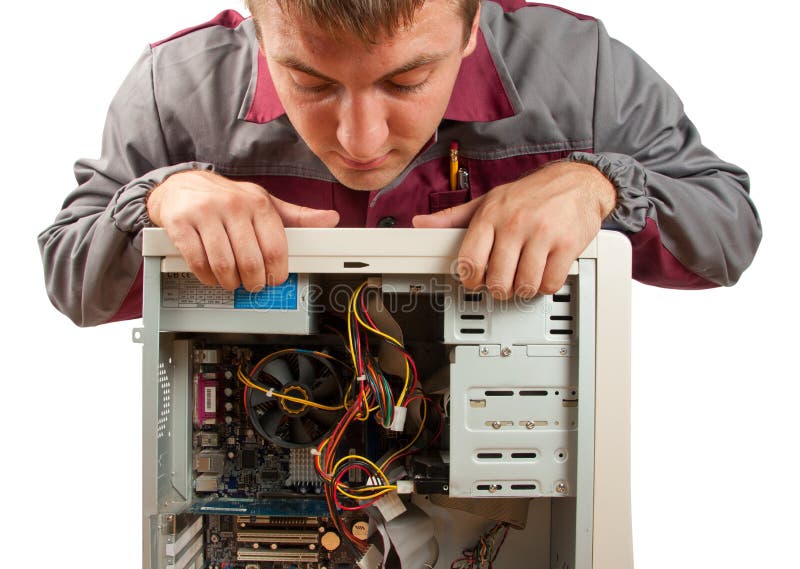 Computer support engineer stock photo. Image of electrician - 15462804
