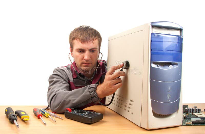 Computer support engineer stock photo. Image of hardware - 15462852