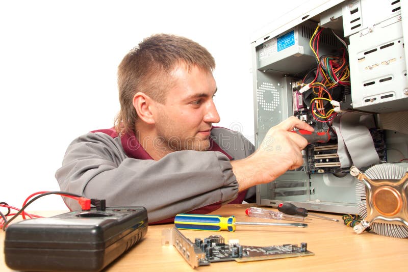 Computer support engineer stock photo. Image of hardware - 15462852