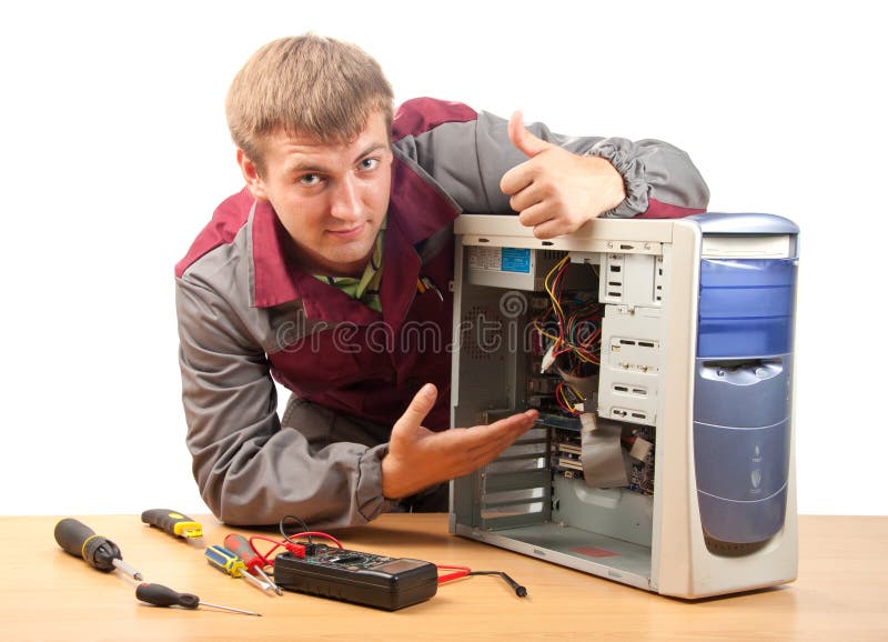 Computer support engineer stock photo. Image of hardware - 15462852