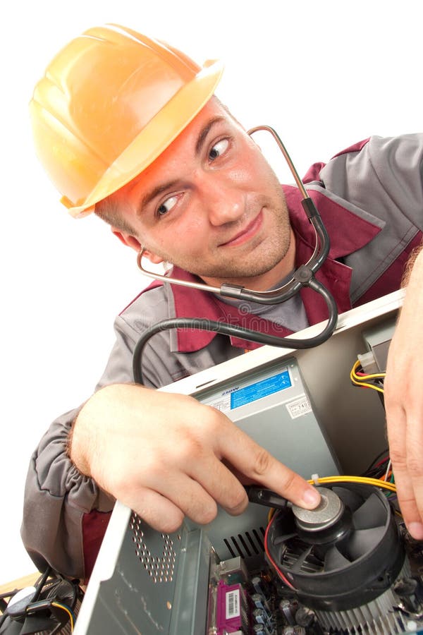 Computer support engineer stock image. Image of healthcare - 15462861